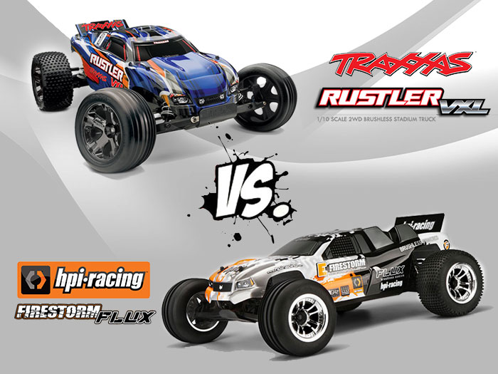 HPI E-Firestorm Flux VS Traxxas Rustler VXL - AsiaTees.com
